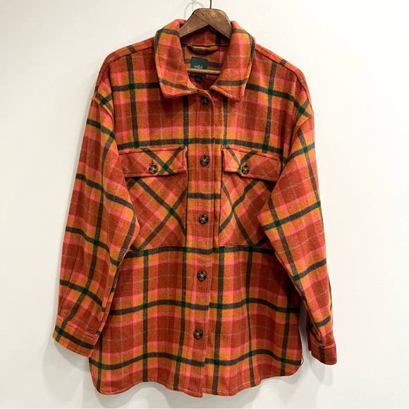 wild fable | Jackets & Coats | Wild Fable Plaid Flannel Shacket Shirt ...